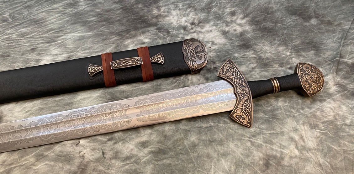 Fully functional fantasy sword with hardened and tempered steel blade
