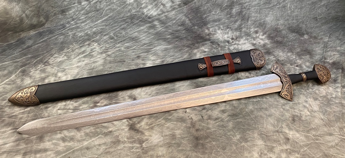 Fully functional fantasy sword with hardened and tempered steel blade