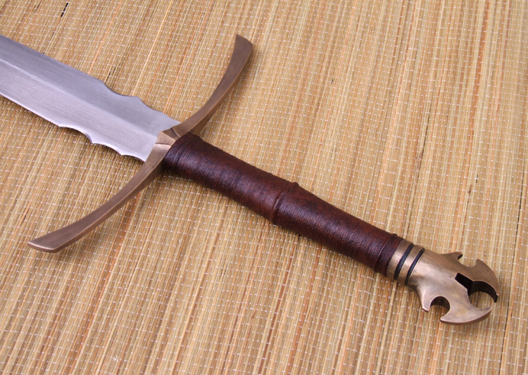 hardened and tempered high carbon steel one of a kind custom sword