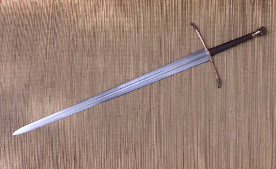 Fully functional high carbon steel sword with custom bronze hilt ...