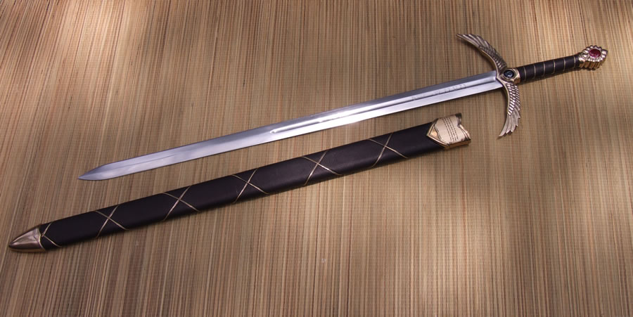 custom madeone of a kind high carbon steel winged sword